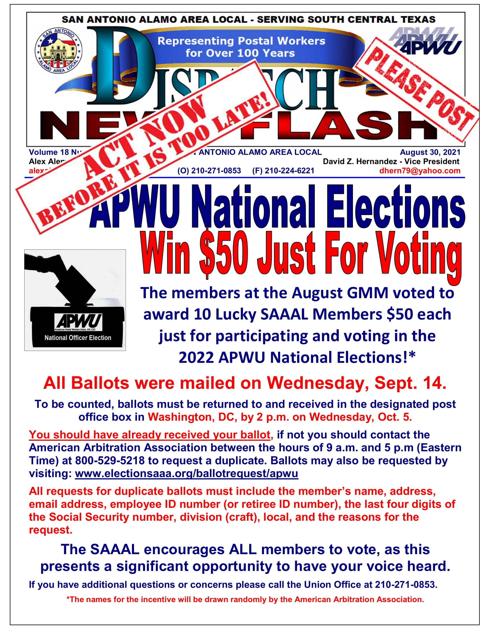 APWU Elections - APWU