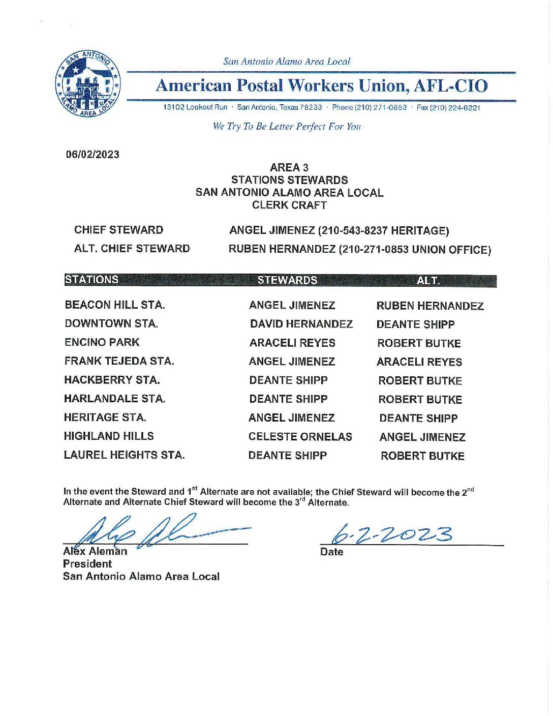 Clerk Craft - Stations - APWU