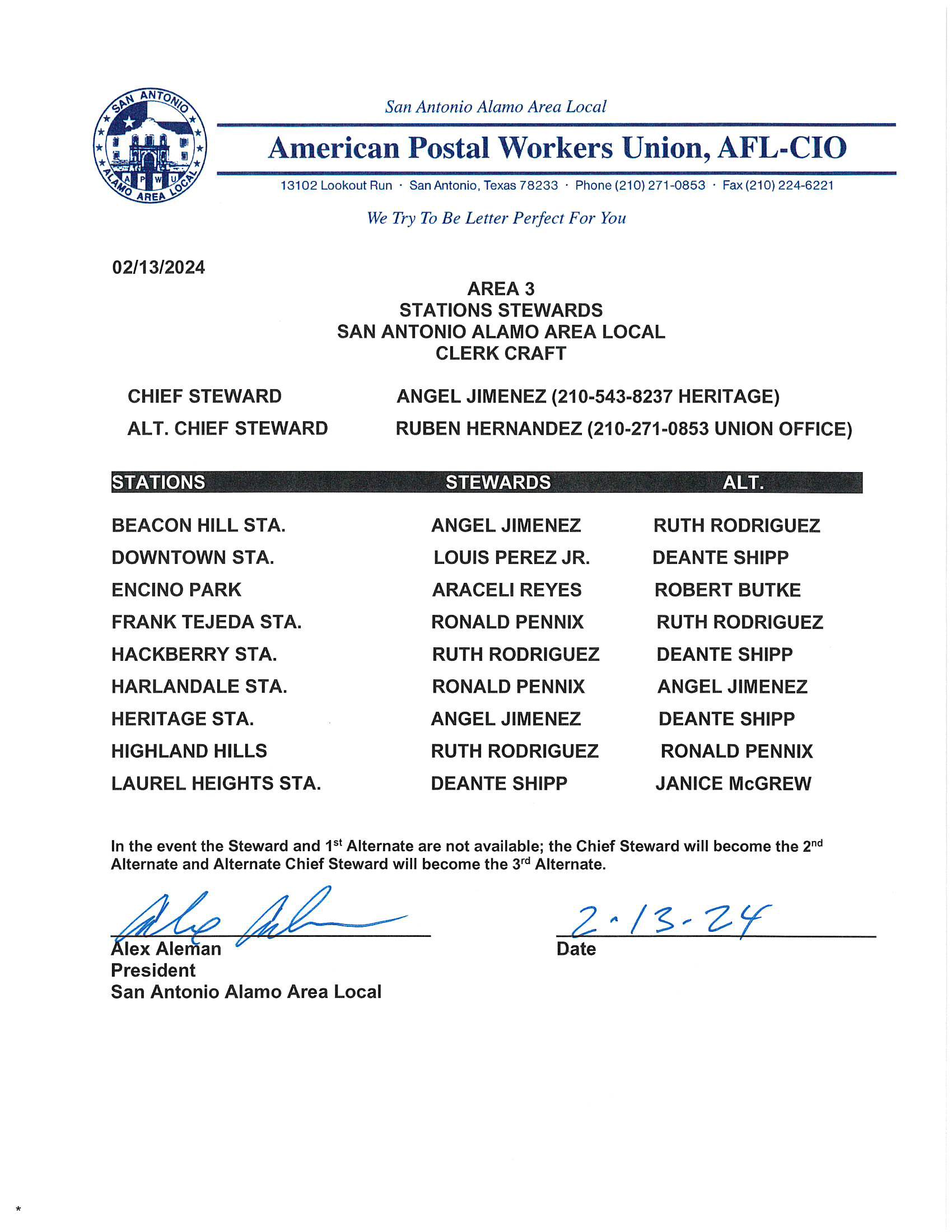 Clerk Craft - Stations - APWU