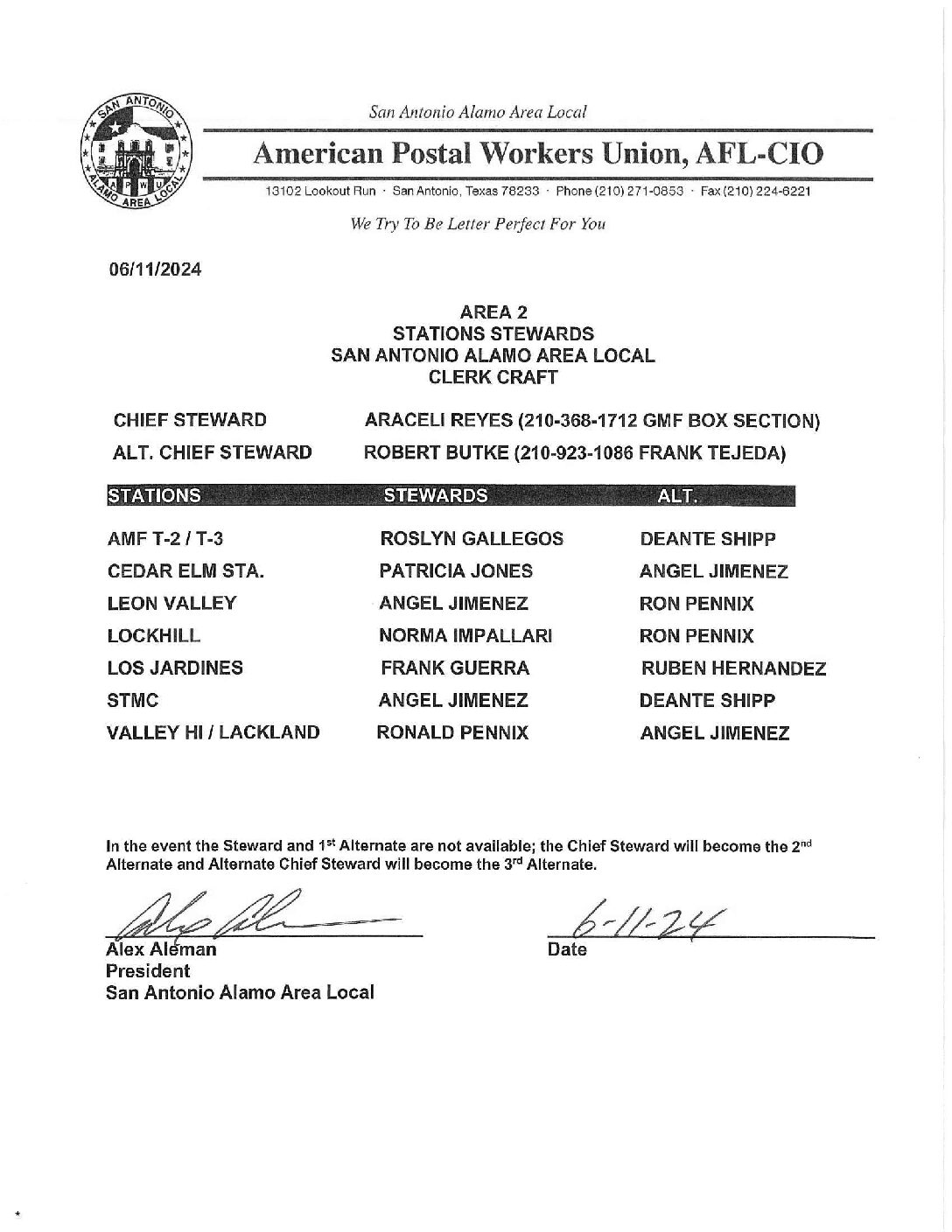 Clerk Craft - Stations - APWU