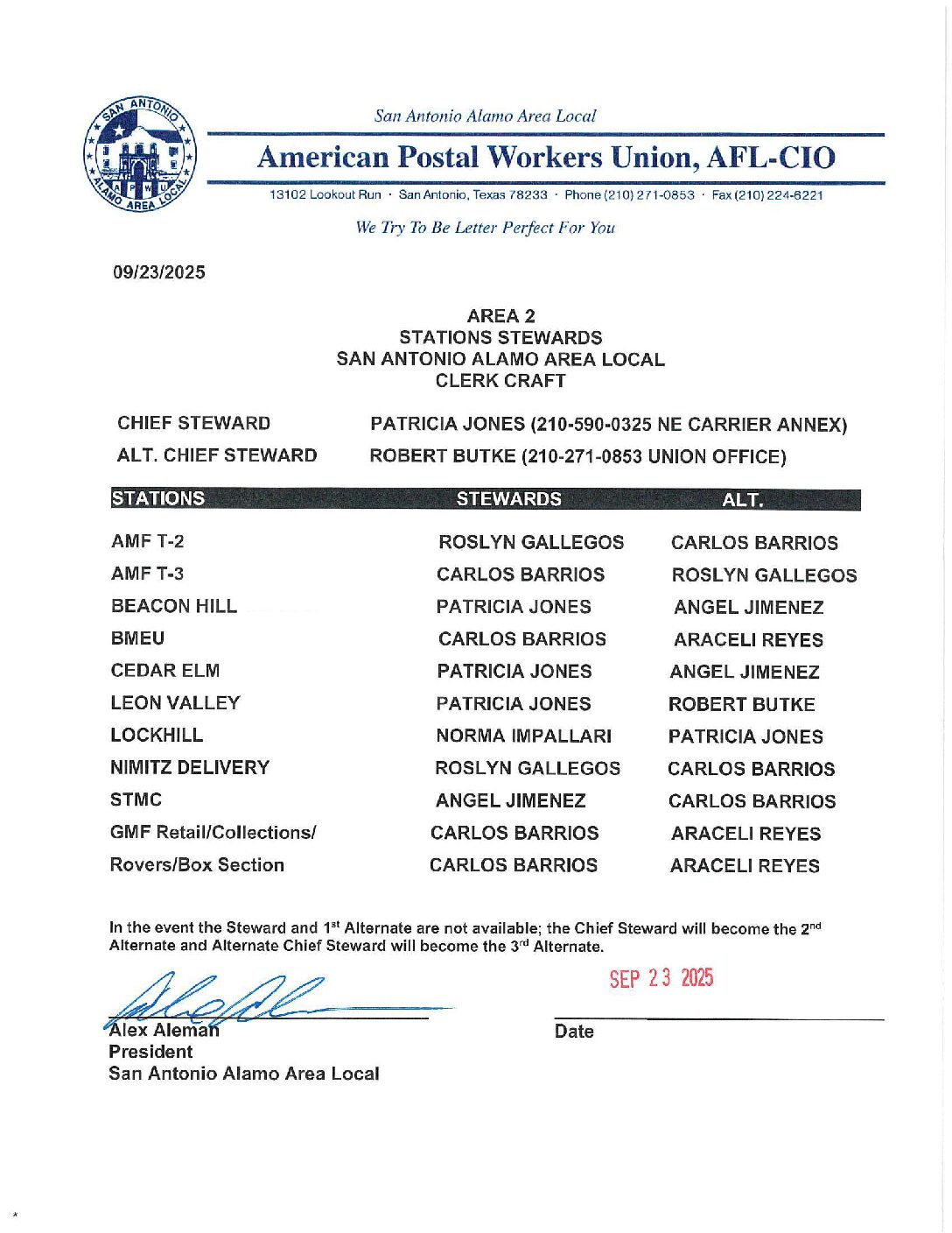 Clerk Craft - Stations - APWU